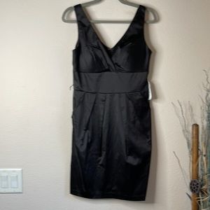 Bisou Bisou | Dresses | Nwt Bisou Bisou Black Satin Wiggle Cocktail Dress Pockets Built In Bra 8 ...